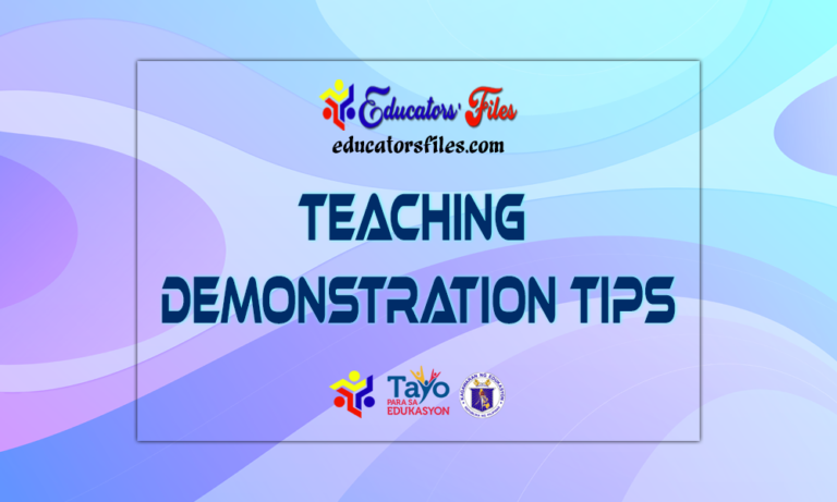 Teaching Demonstration Tips for DepEd Applicants » Educators' Files