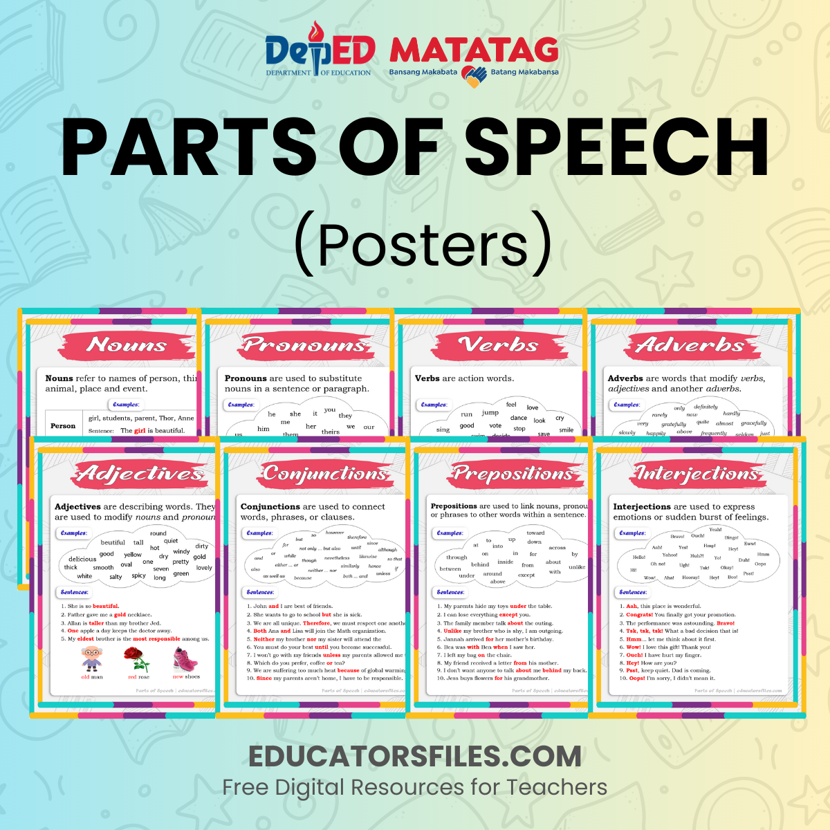 Parts of Speech (Classroom Posters) » Educators' Files