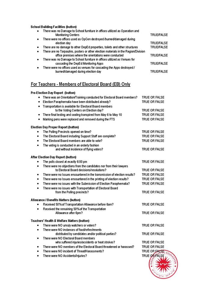 Roll-Out and Use of Facebook Workplace and DepEd Election Monitoring ...