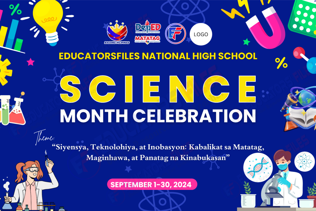Science Month Celebration Tarpaulin Layout » Educators' Files